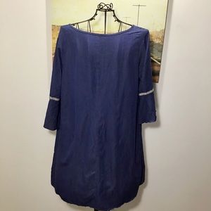 NAIF | Dresses | Naf Boho Navy Embroidered Tunic Dress L | Poshmark